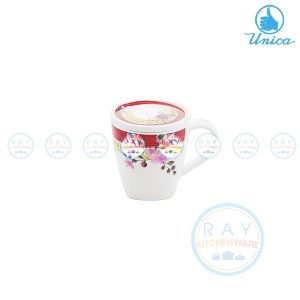 ถ้วยหูพร้อมฝาเมลามีน ลายแดนเต้ 3.25 นิ้ว(CL955) ตรายูนิก้า | Raykitchenware